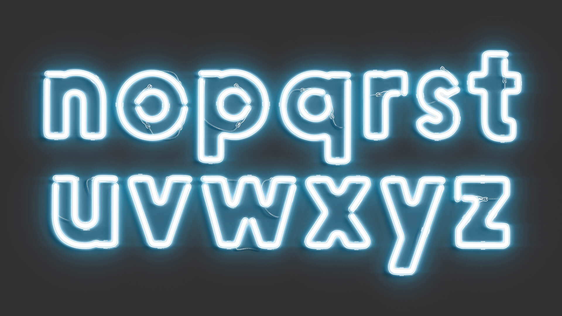 Blue Neon Lowercase Letters - Illuminated LED Case Font 3D Model by ...