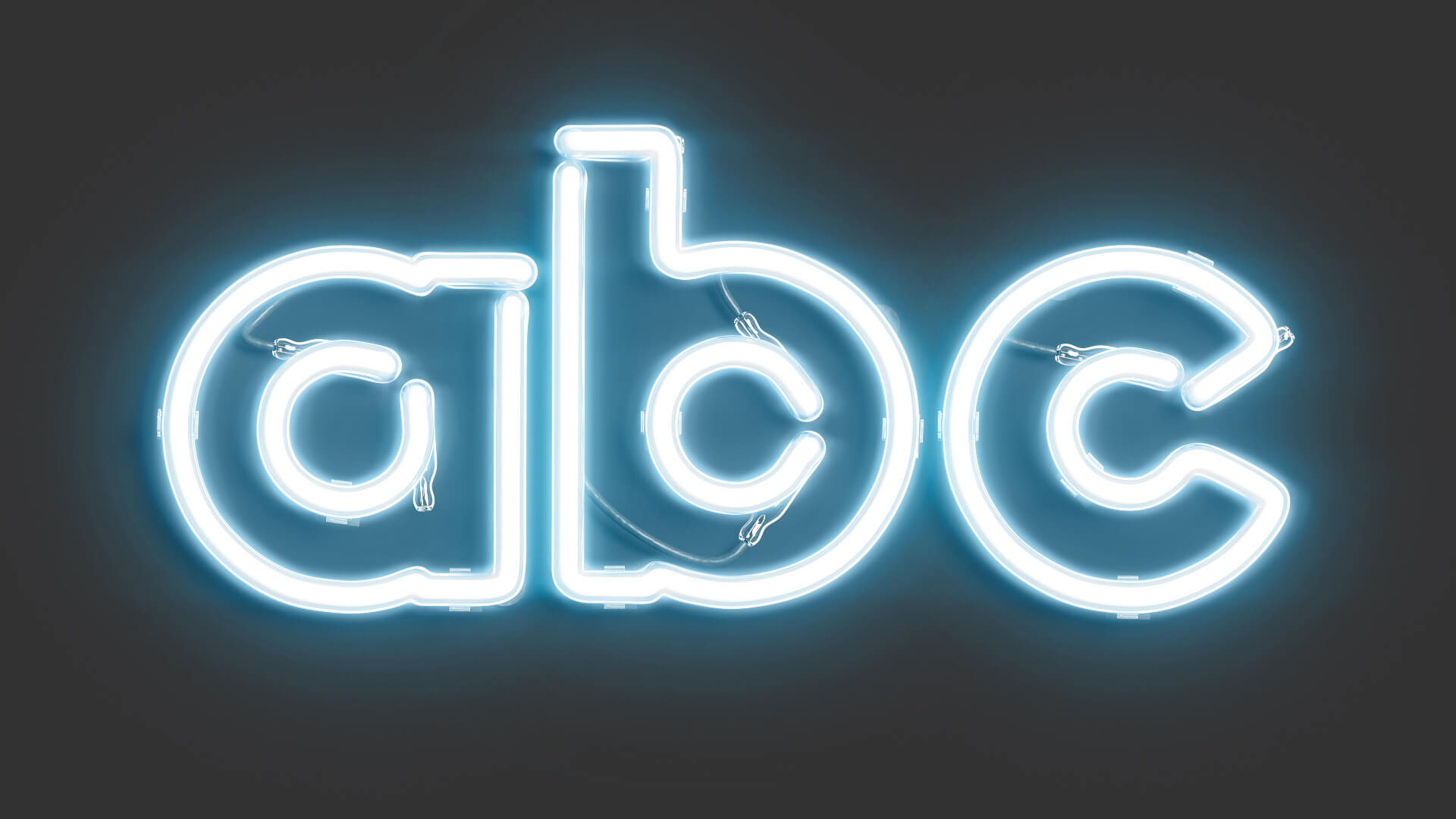 Blue Neon Lowercase Letters - Illuminated LED Case Font 3D Model by ...