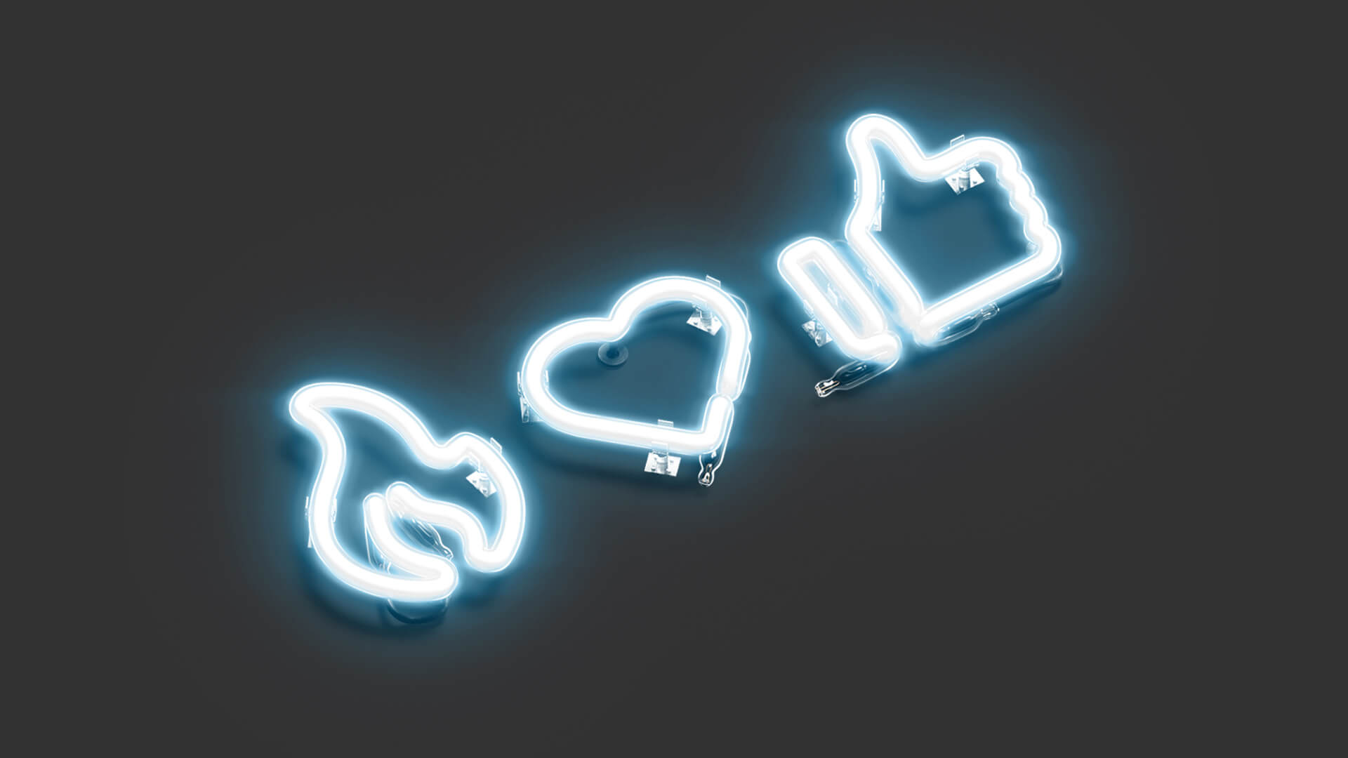 Blue Neon Special Symbols - Illuminated LED Decorative Sign 3D Model by ...