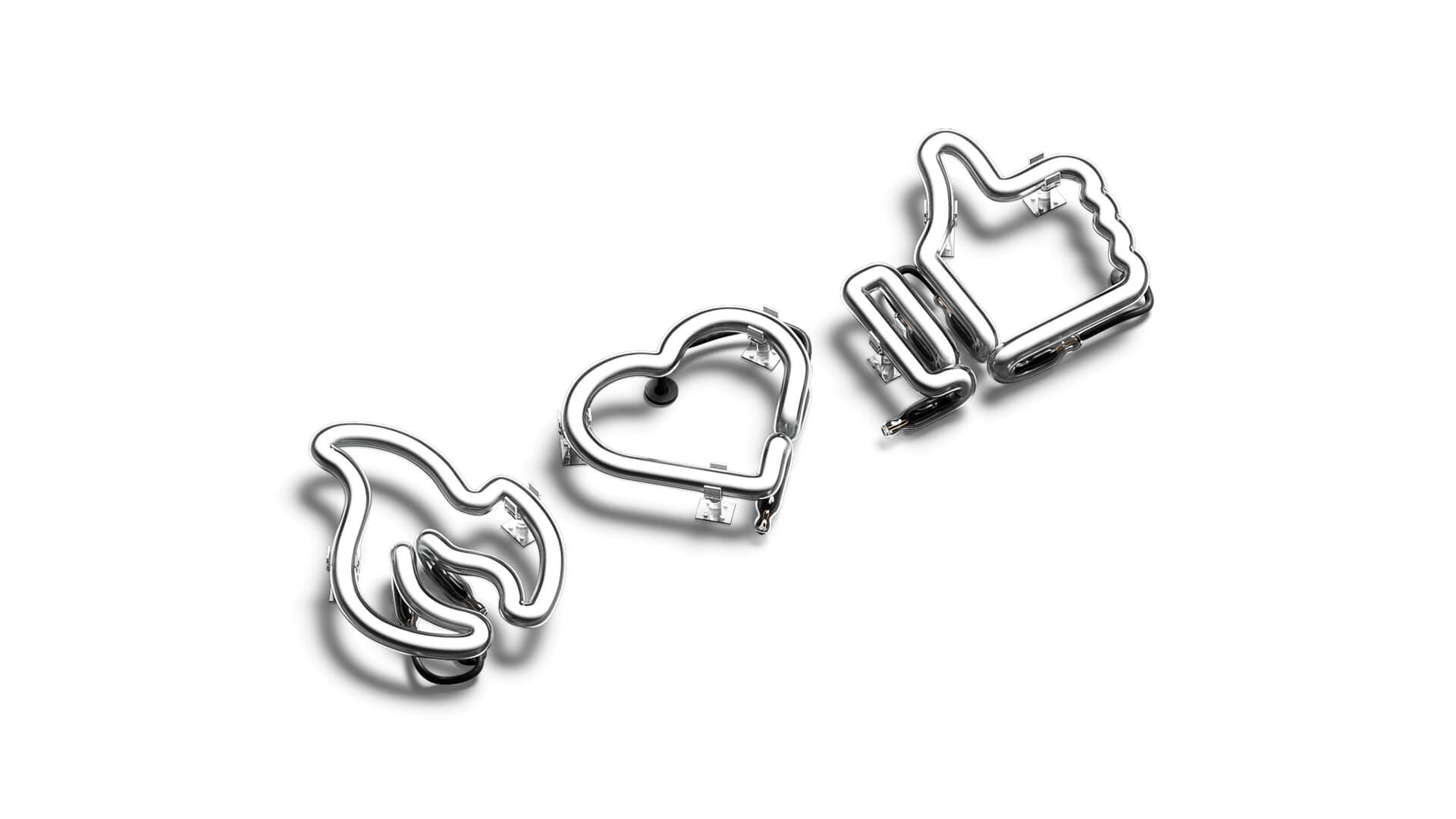 Blue Neon Special Symbols - Illuminated LED Decorative Sign 3D Model by ...