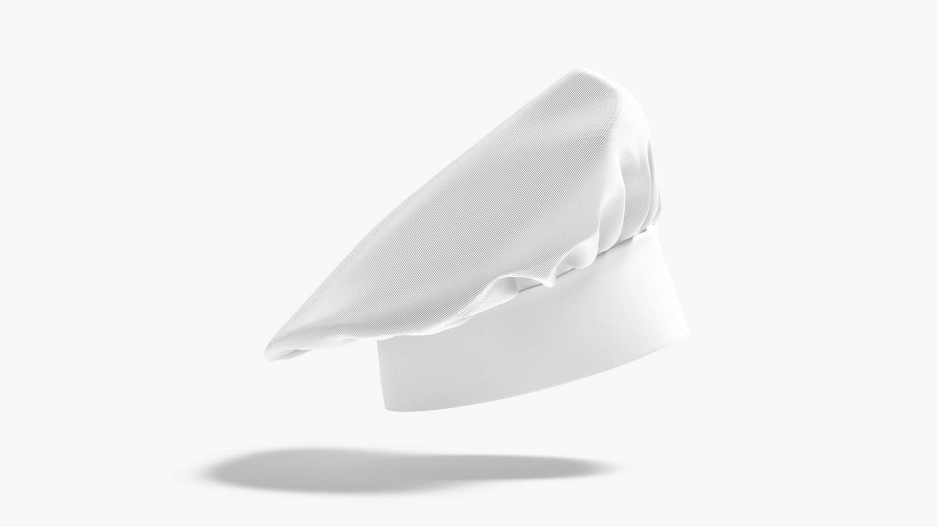 White Chef Hat - 3D Model by rebrandy