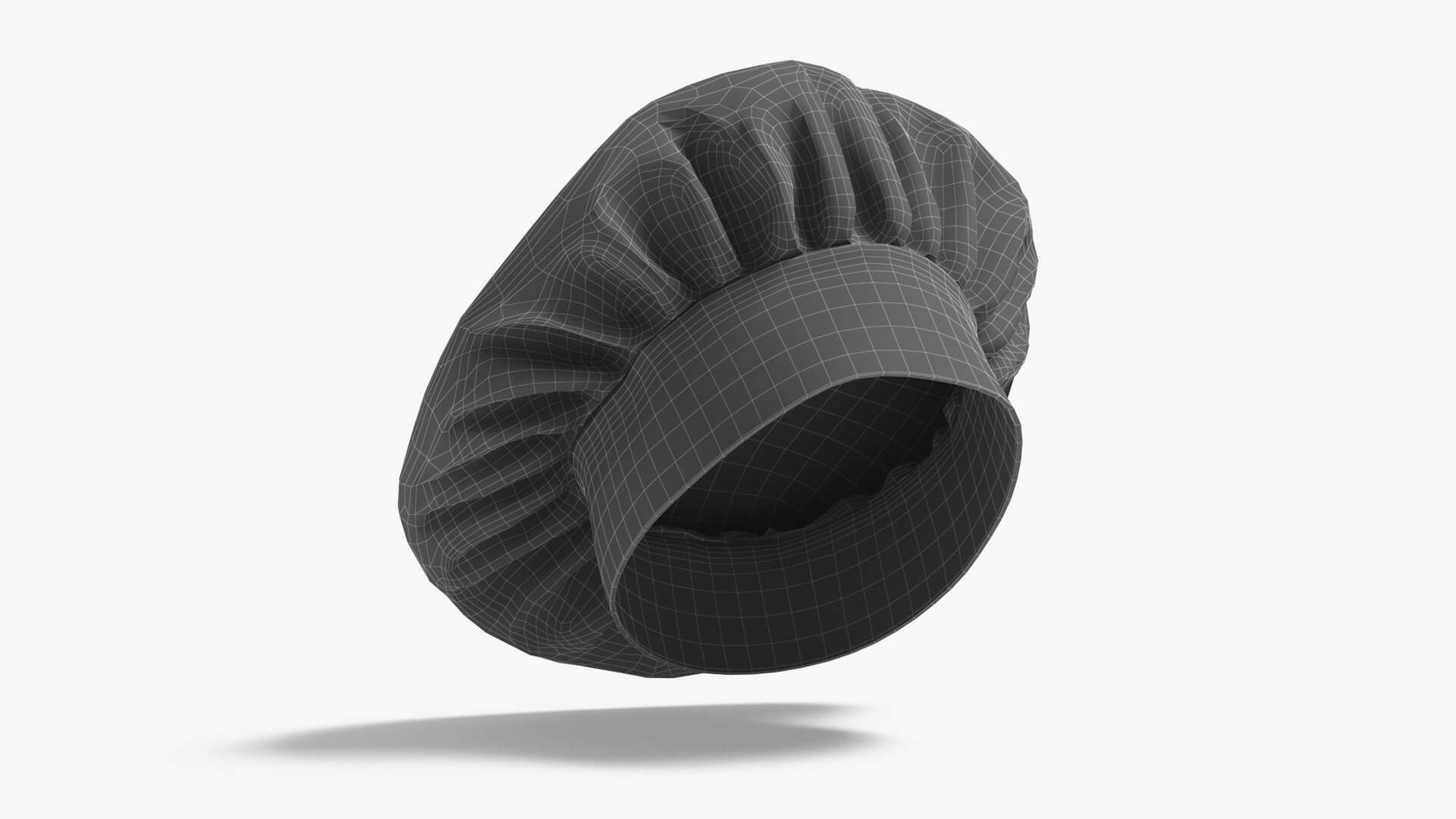 White Chef Hat - 3D Model by rebrandy