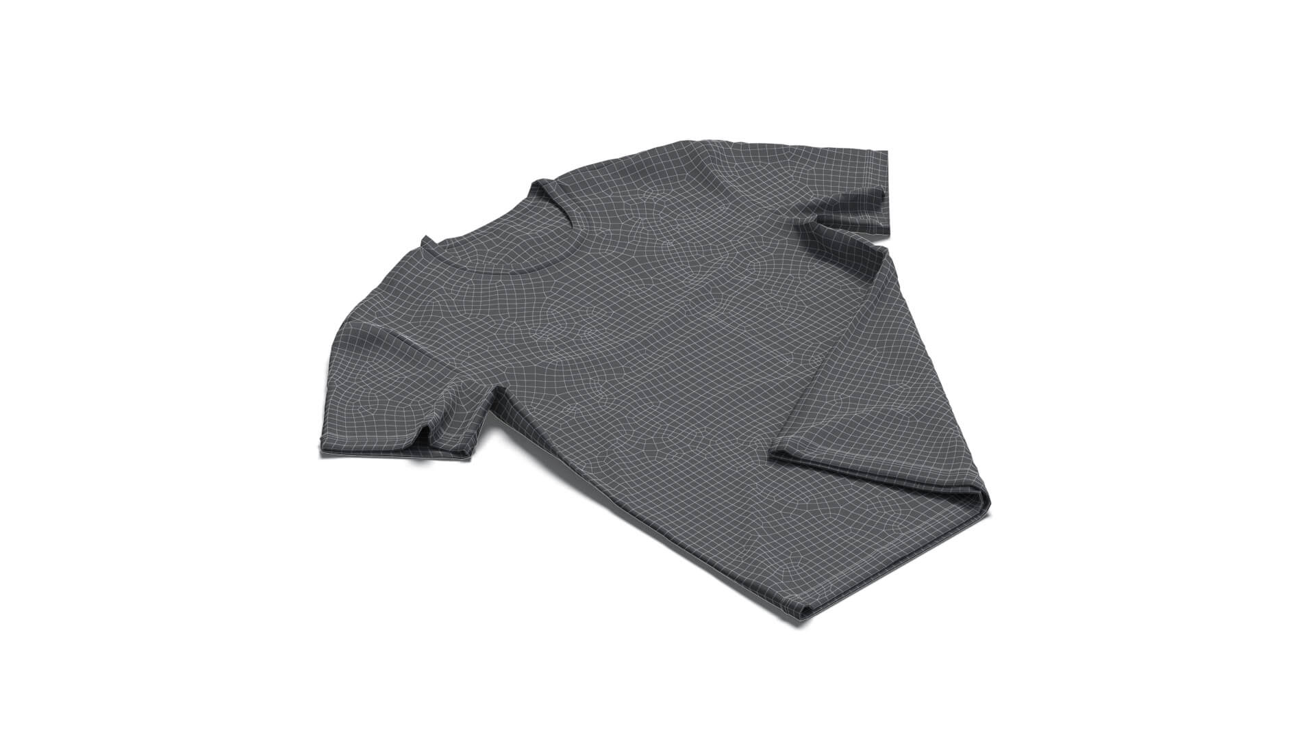 Flat Lay T-Shirt - Basic Folded 3D Model by rebrandy