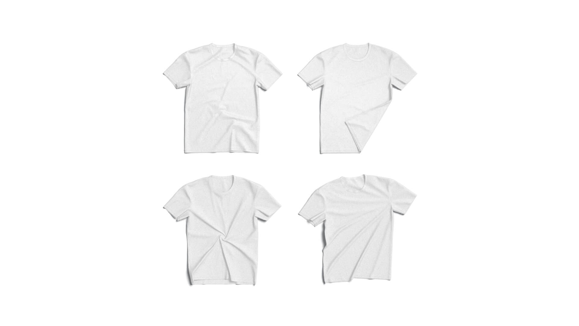 Flat Lay T-Shirt Fabric Types - Crimpled Twisted and Folded 3D Model by ...