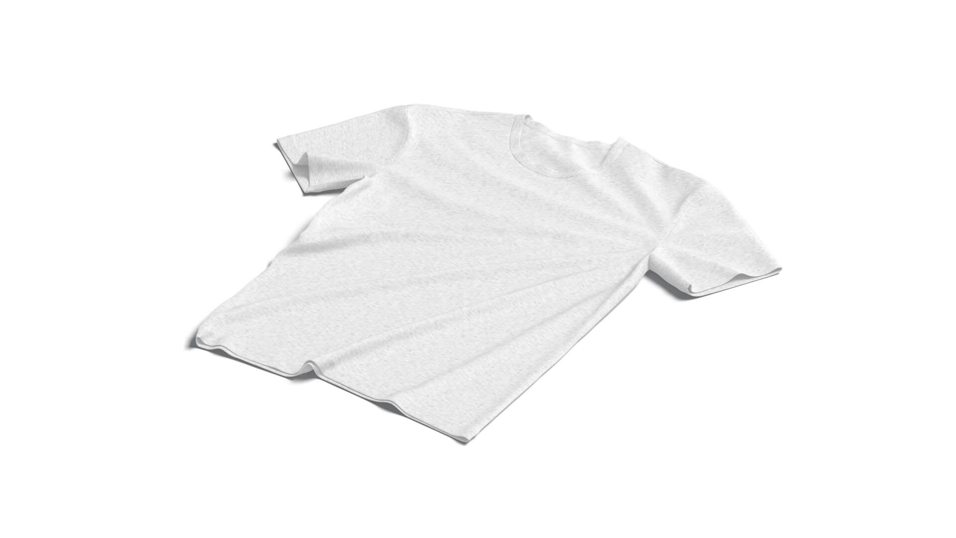 Flat Lay T-Shirt Fabric Types - Crimpled Twisted and Folded 3D Model by ...
