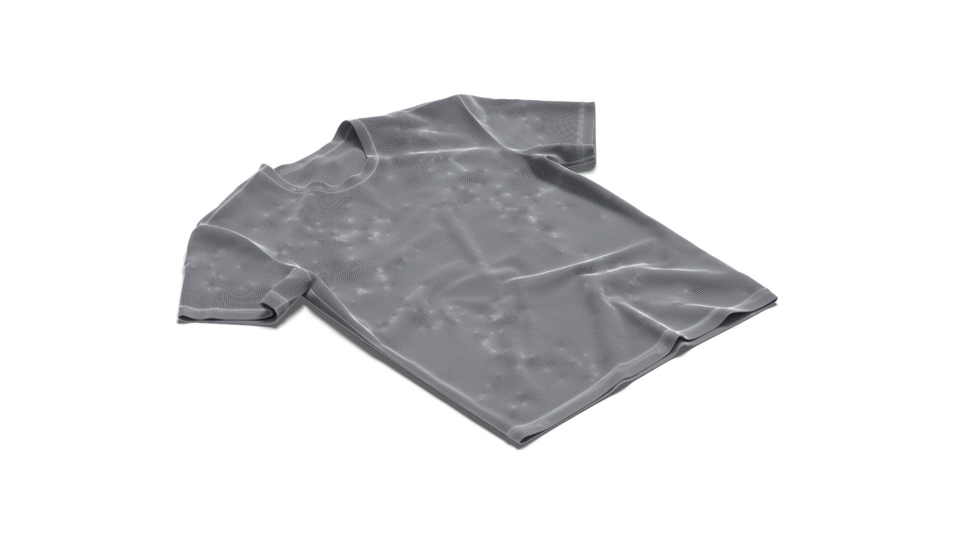 Flat Lay T-Shirt Fabric Types - Crimpled Twisted and Folded 3D Model by ...