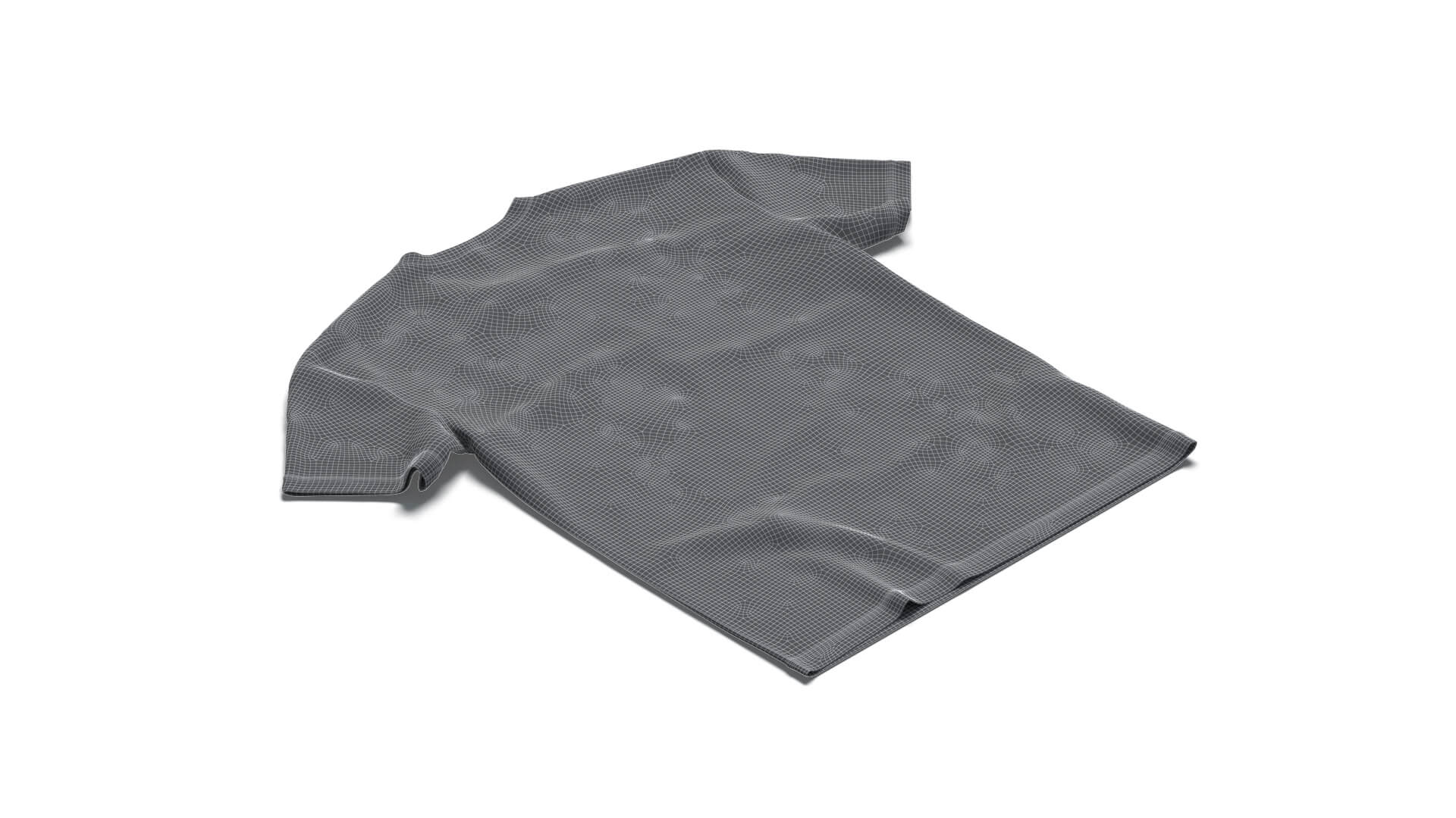 Flat Lay T-Shirt Front and Back Crumpled 3D Model by rebrandy