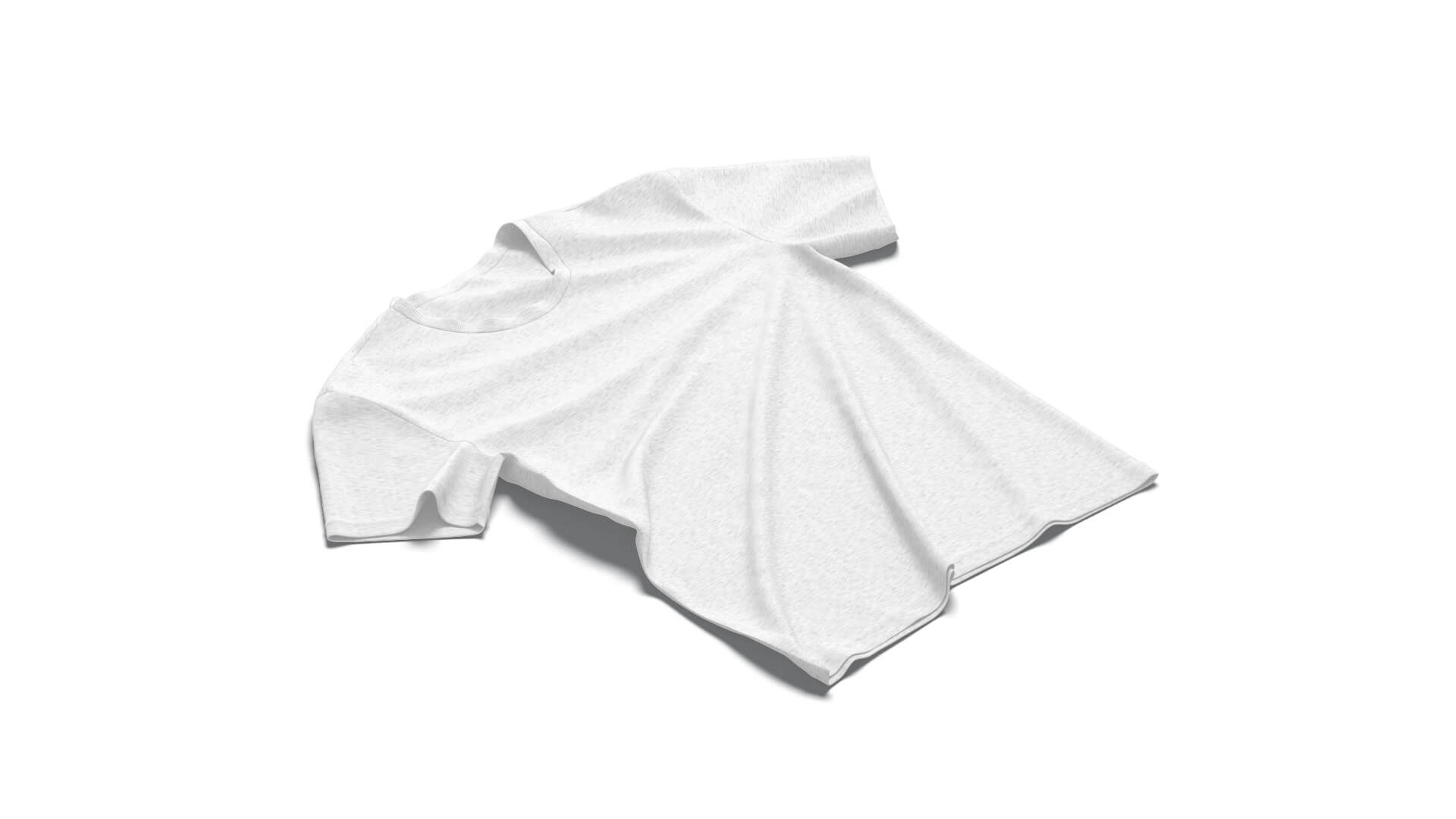 Flat Lay T-Shirt - Tightened Cotton Tee-Shirt 3D Model by rebrandy