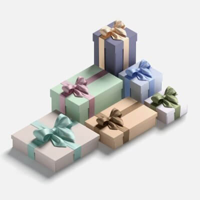 Gift Boxes Set - 6 Box Shapes 3D Model by rebrandy