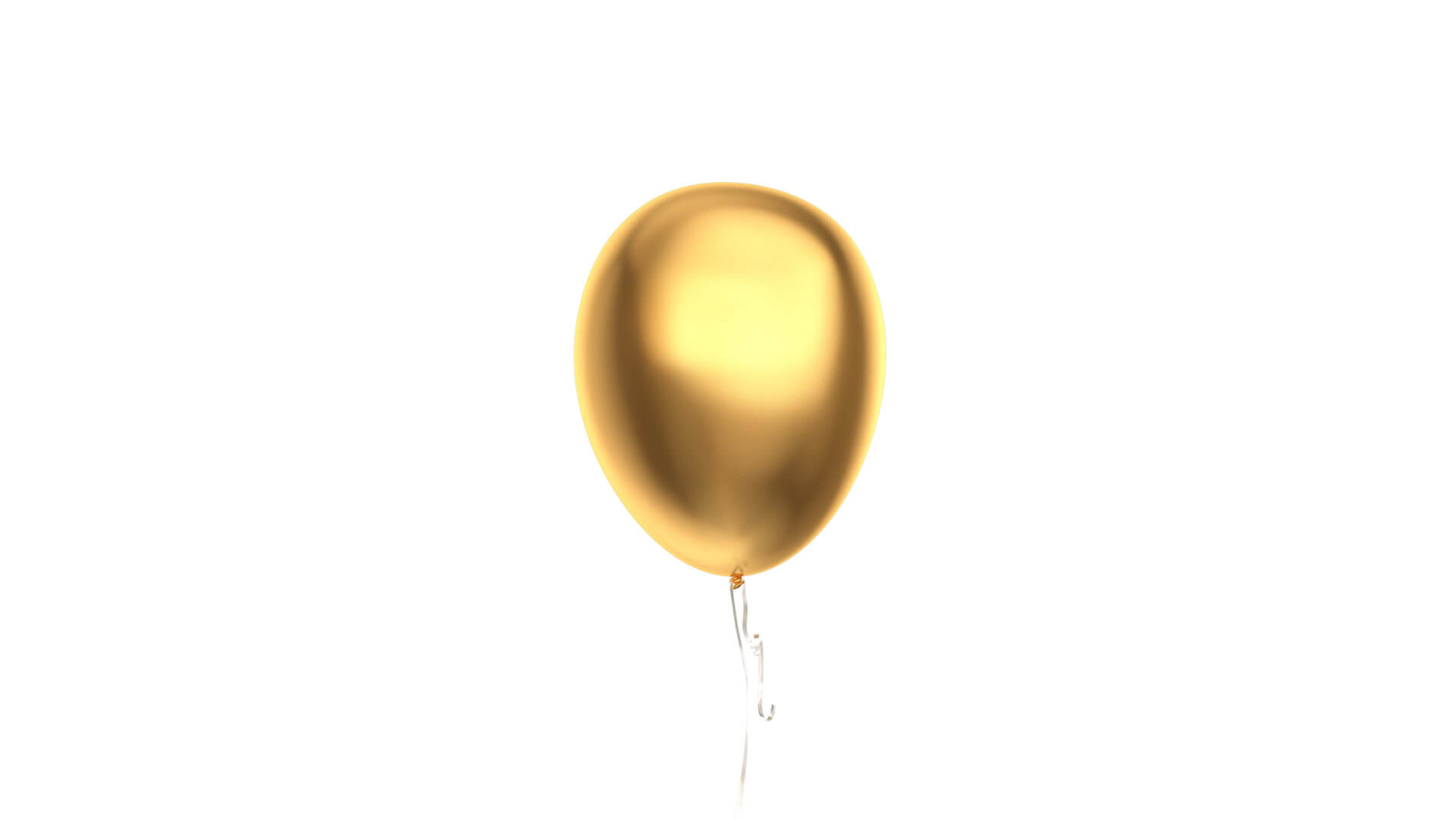 Gold Helium Balloons Set - 5 Foil Gift Balloon Shapes 3D Model by rebrandy