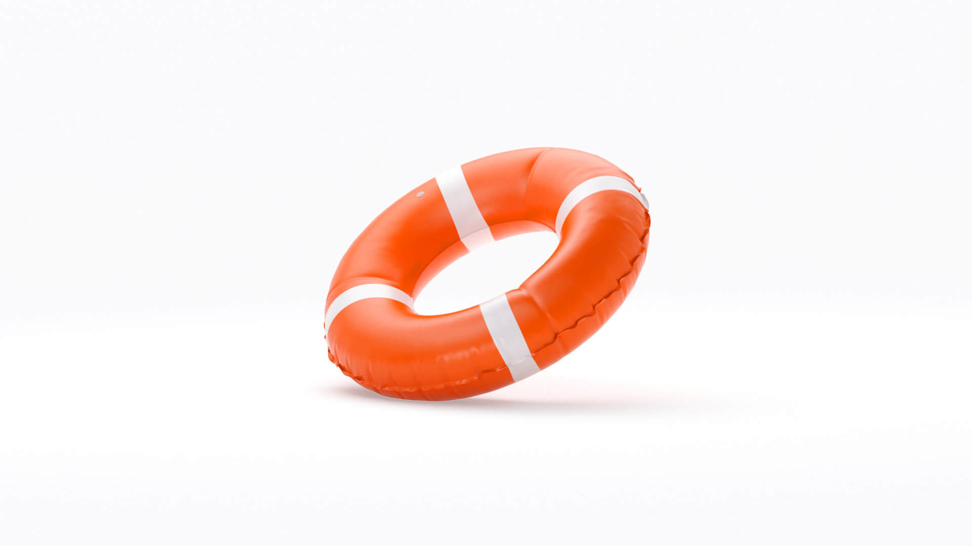 Inflatable Swim Ring - Orange Round Lifebuoy 3D Model by rebrandy