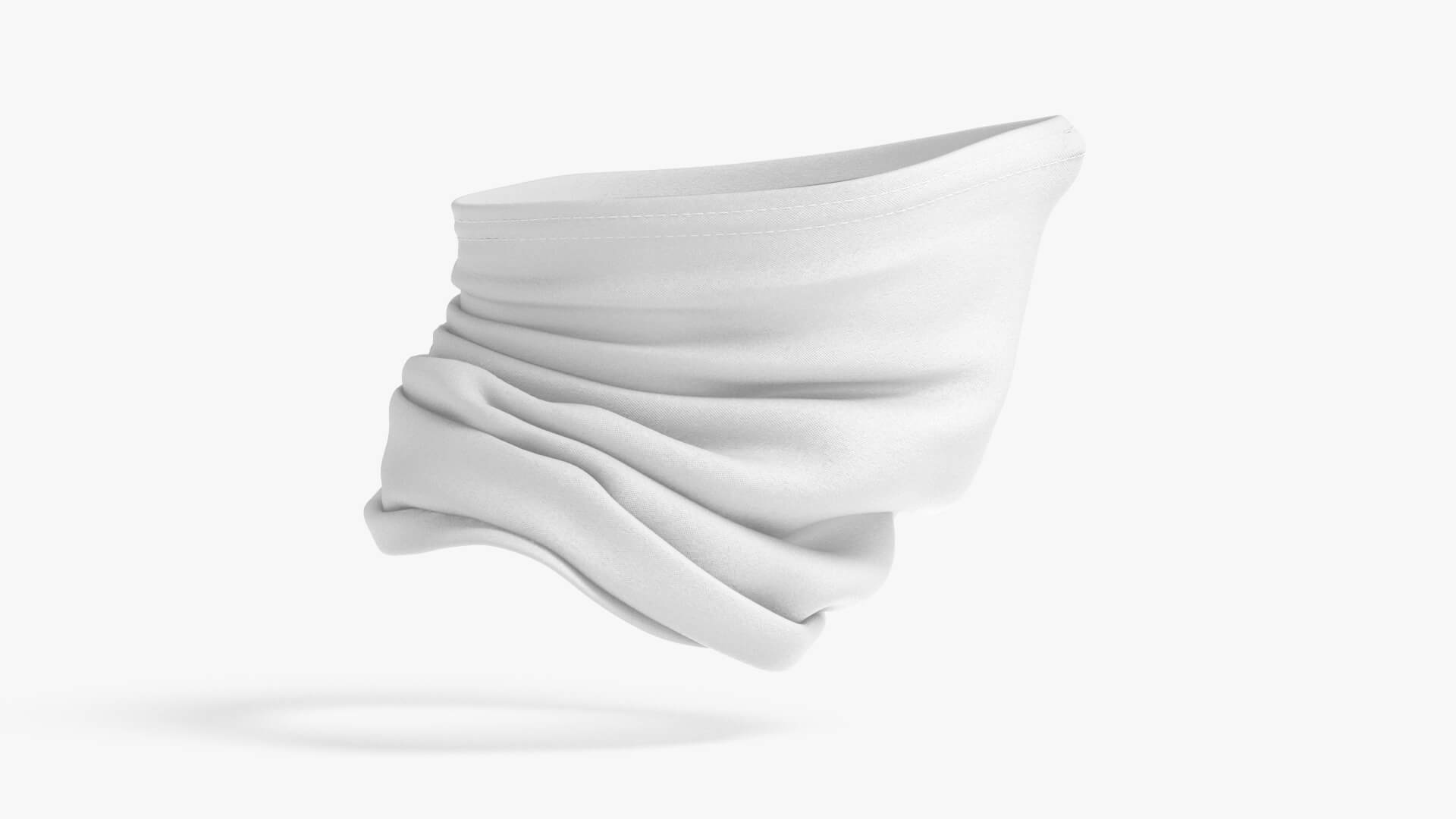 White Neck Gaiter - 3D Model by rebrandy