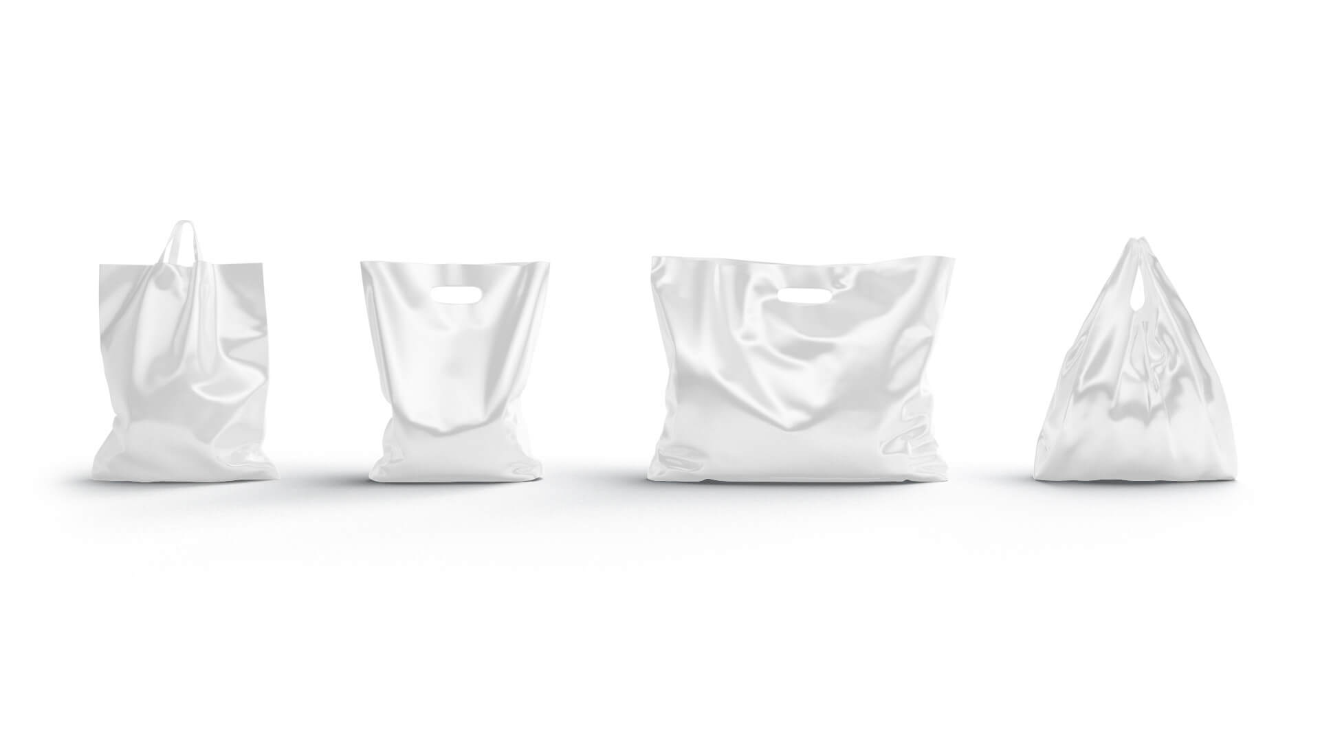 Plastic Bag Stand Set - 4 Bag Shapes 3D Model by rebrandy