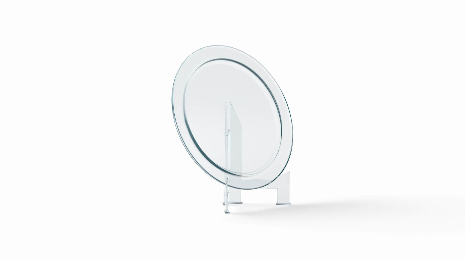 Plate Glass Award Trophy - Crystal Plaque on Stand 3D Model by rebrandy