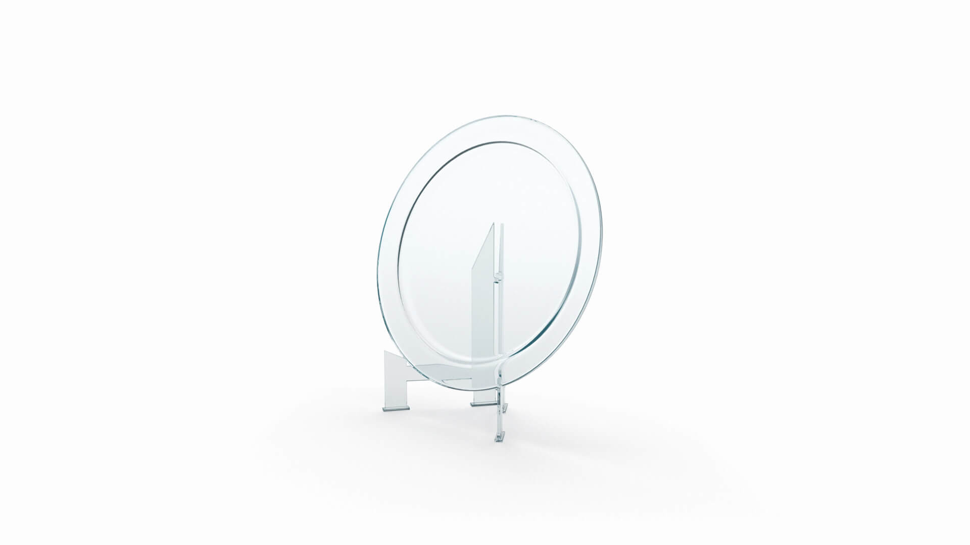 Plate Glass Award Trophy - Crystal Plaque on Stand 3D Model by rebrandy
