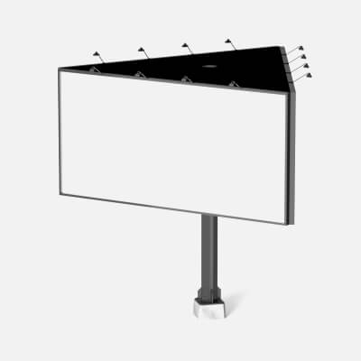 Rectangular Advertising Three Side Billboard Street Banner - 3D Model ...