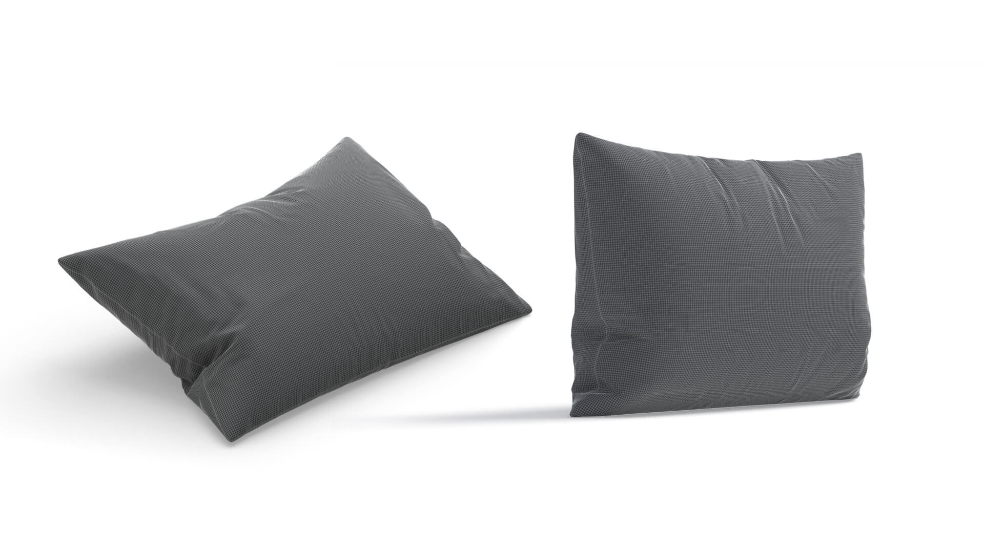 Rectangular Bed Pillow Set - 3D Model by rebrandy