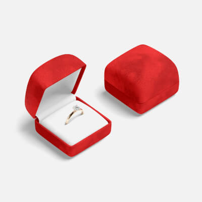 Red Wedding Ring Box Set - Opened and Closed Jewelry Box 3D Model by ...