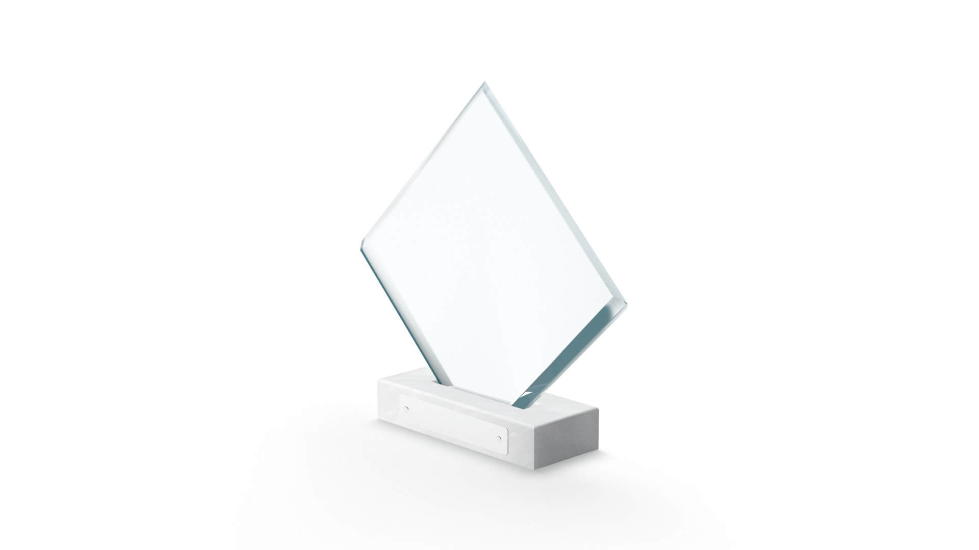 Rhombus Glass Award Trophy - Crystal Plaque 3D Model by rebrandy