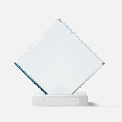 Rhombus Glass Award Trophy - Crystal Plaque 3D Model by rebrandy