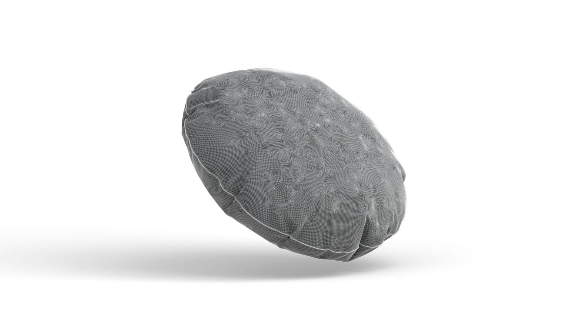 Round Bed Pillow - 3D Model by rebrandy