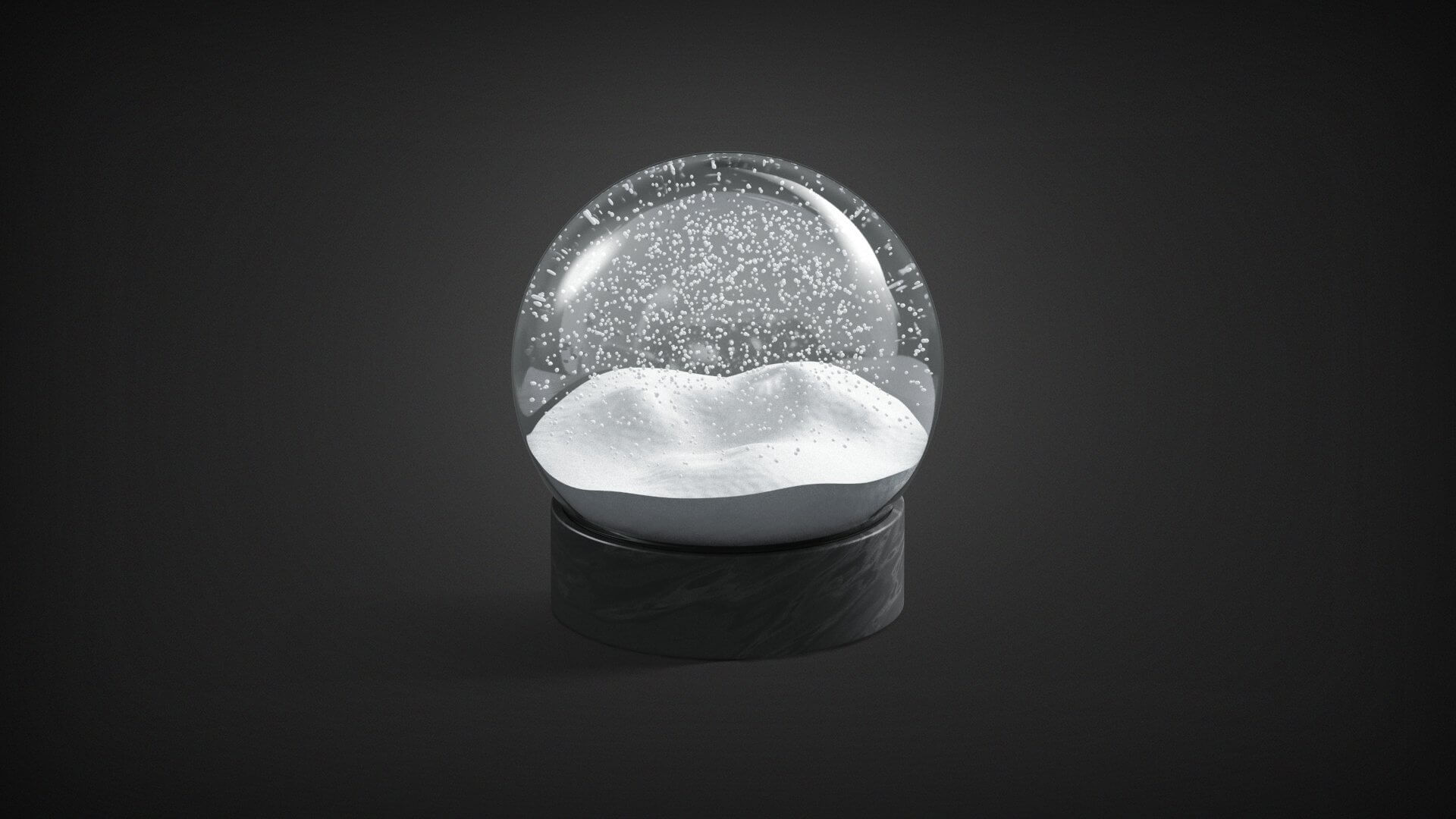 Snowglobe With Cycled Animated Snowfall - 3D Model by rebrandy