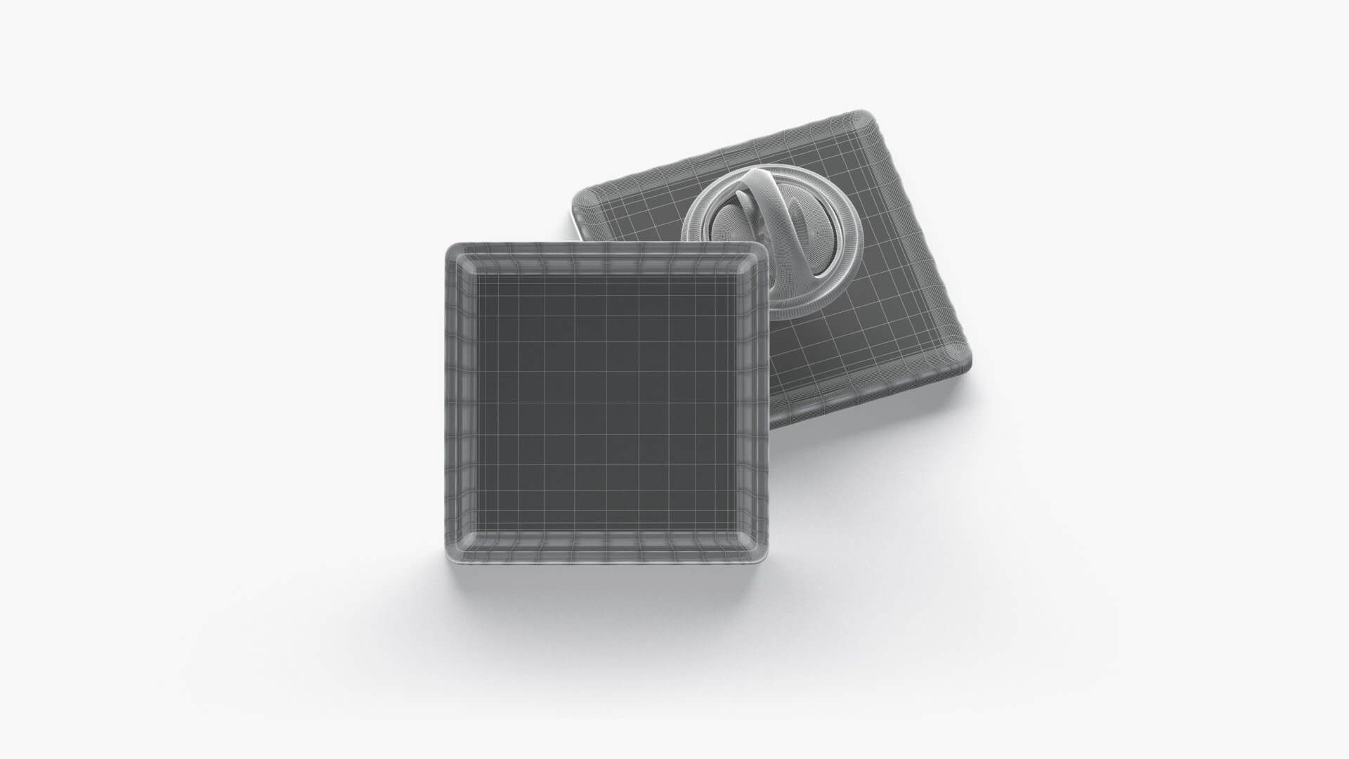 Square Enamel Pin - 3D Model by rebrandy