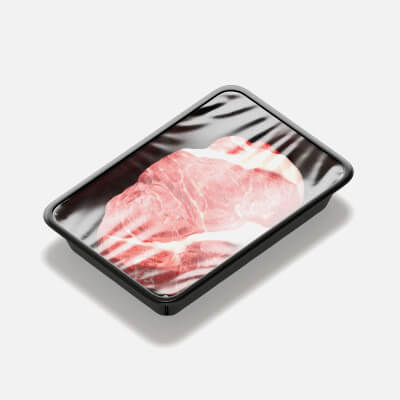 Transparent Plastic Beef Pack - Raw Meat Steak Wrapped Tray 3D Model by ...