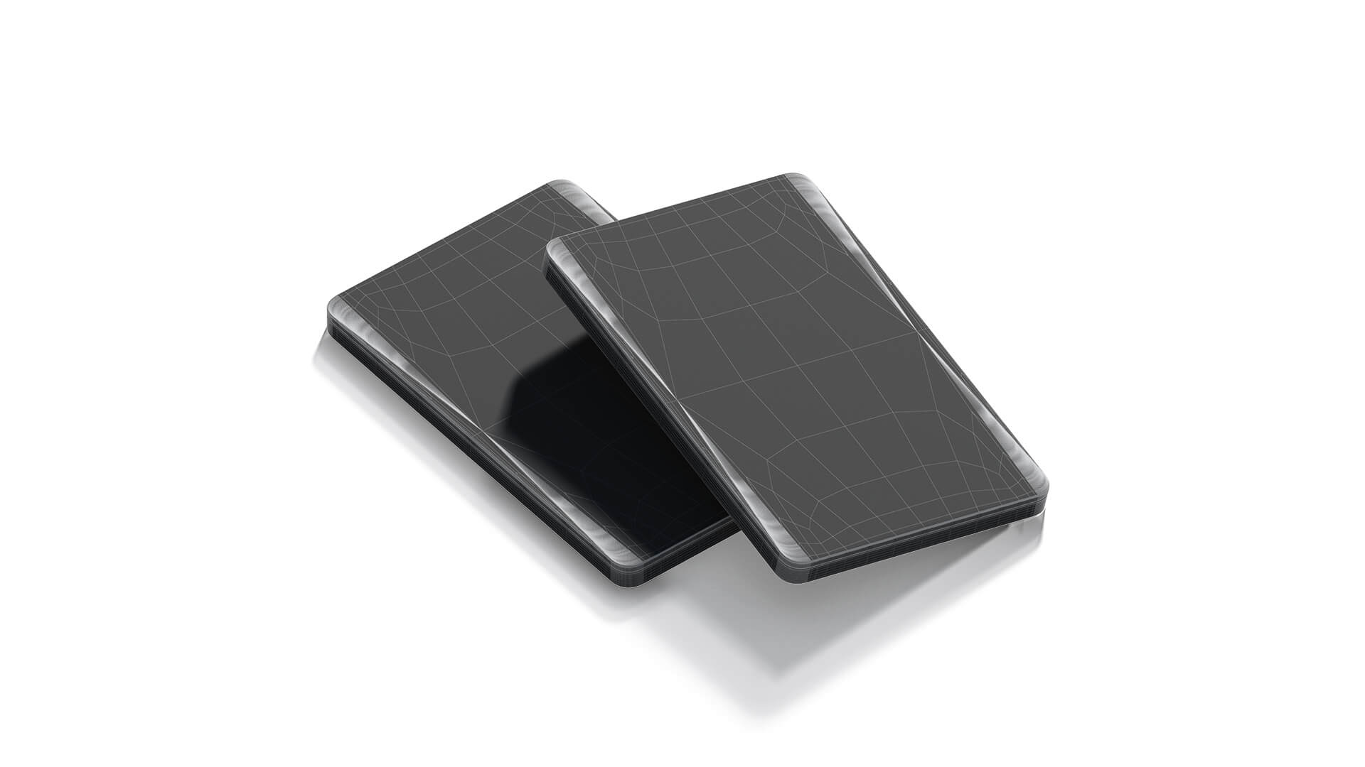 Transparent Trading Card Stack - 2 Plastic Collectible Case 3D Model by ...