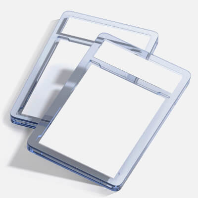 Transparent Trading Card Stack - 2 Plastic Collectible Case 3D Model by ...