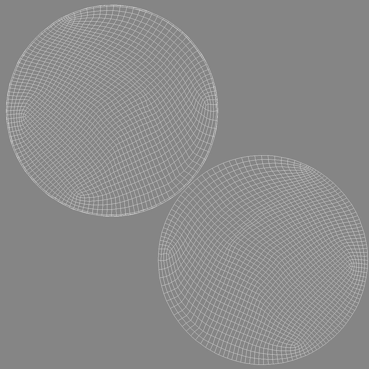 Two Black Round Stickers - Flat and Crumpled Adhesive Label 3D Model by ...