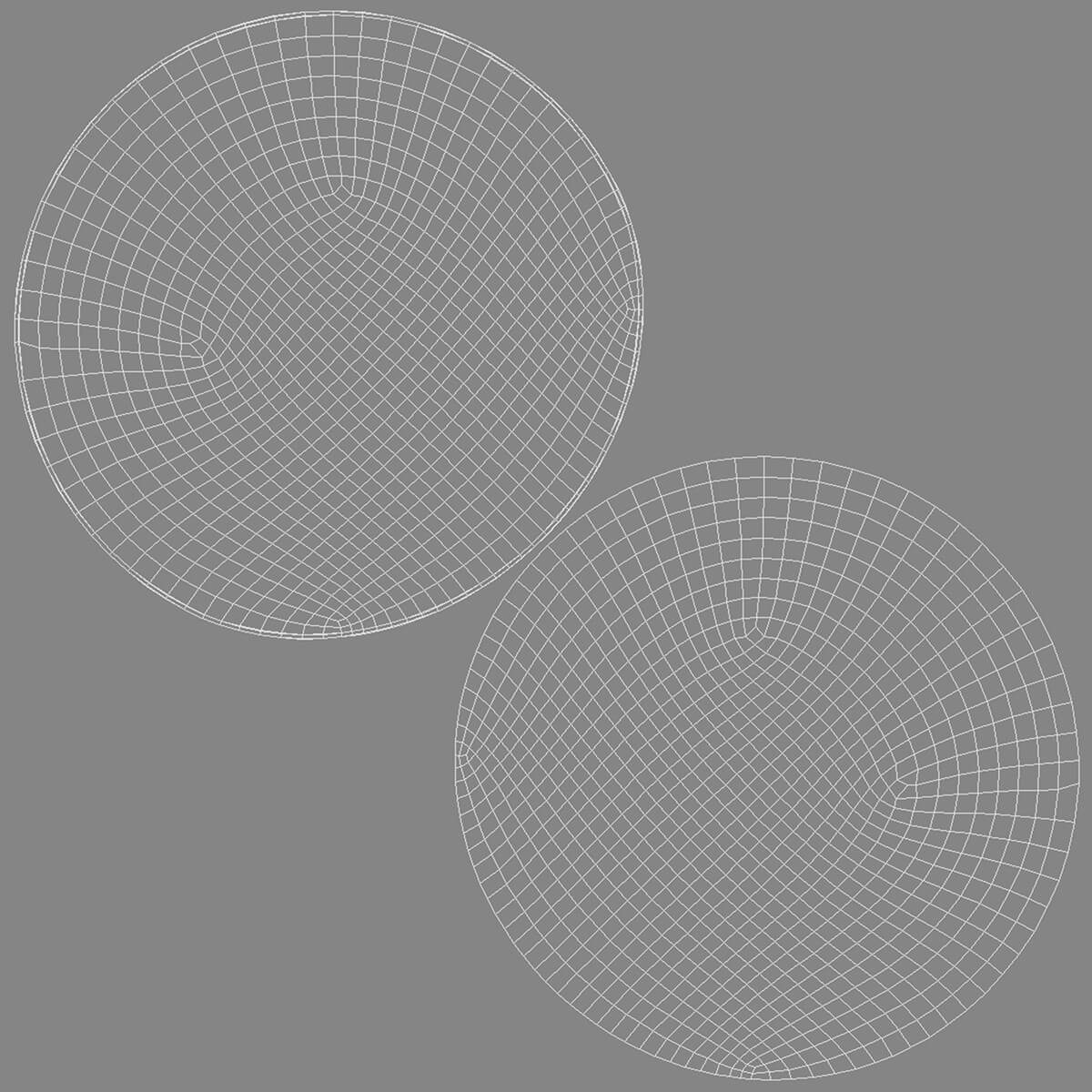 Two Black Round Stickers - Smooth and Rugose Glued Label 3D Model by ...