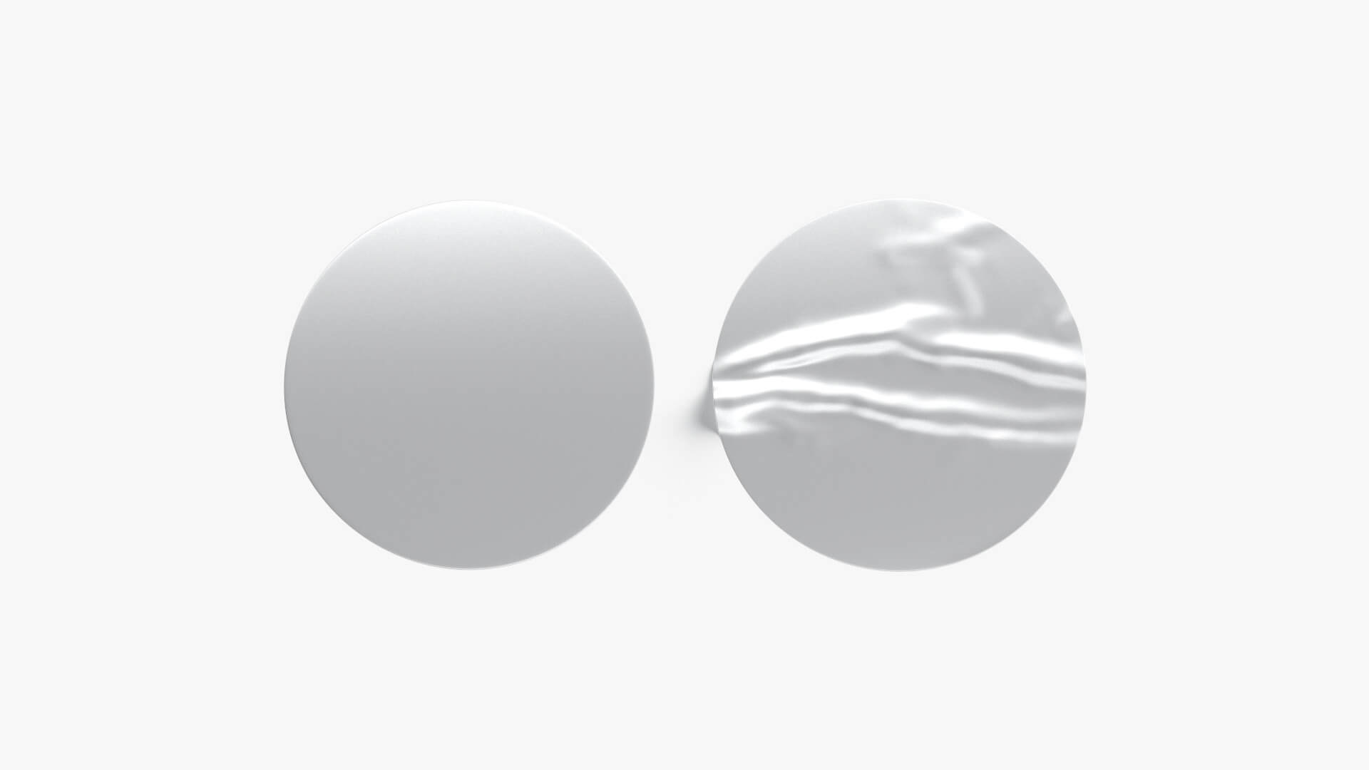 Silver Round Stickers