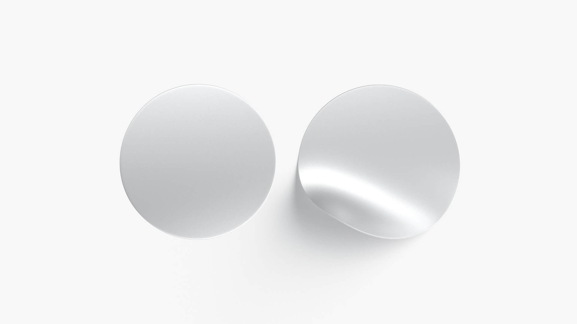 Silver Round Stickers