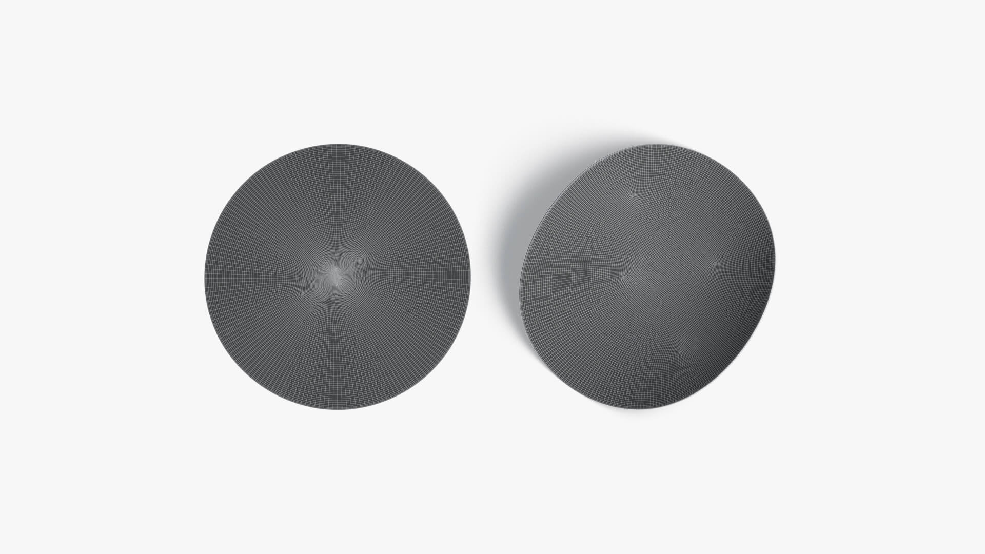 Two Round Stickers - Silver Smooth Curled Corners Glued Tag 3D Model by ...