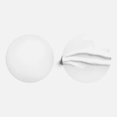 Two White Round Stickers - Sleek and Wrinkly Sticky Tag 3D Model by ...