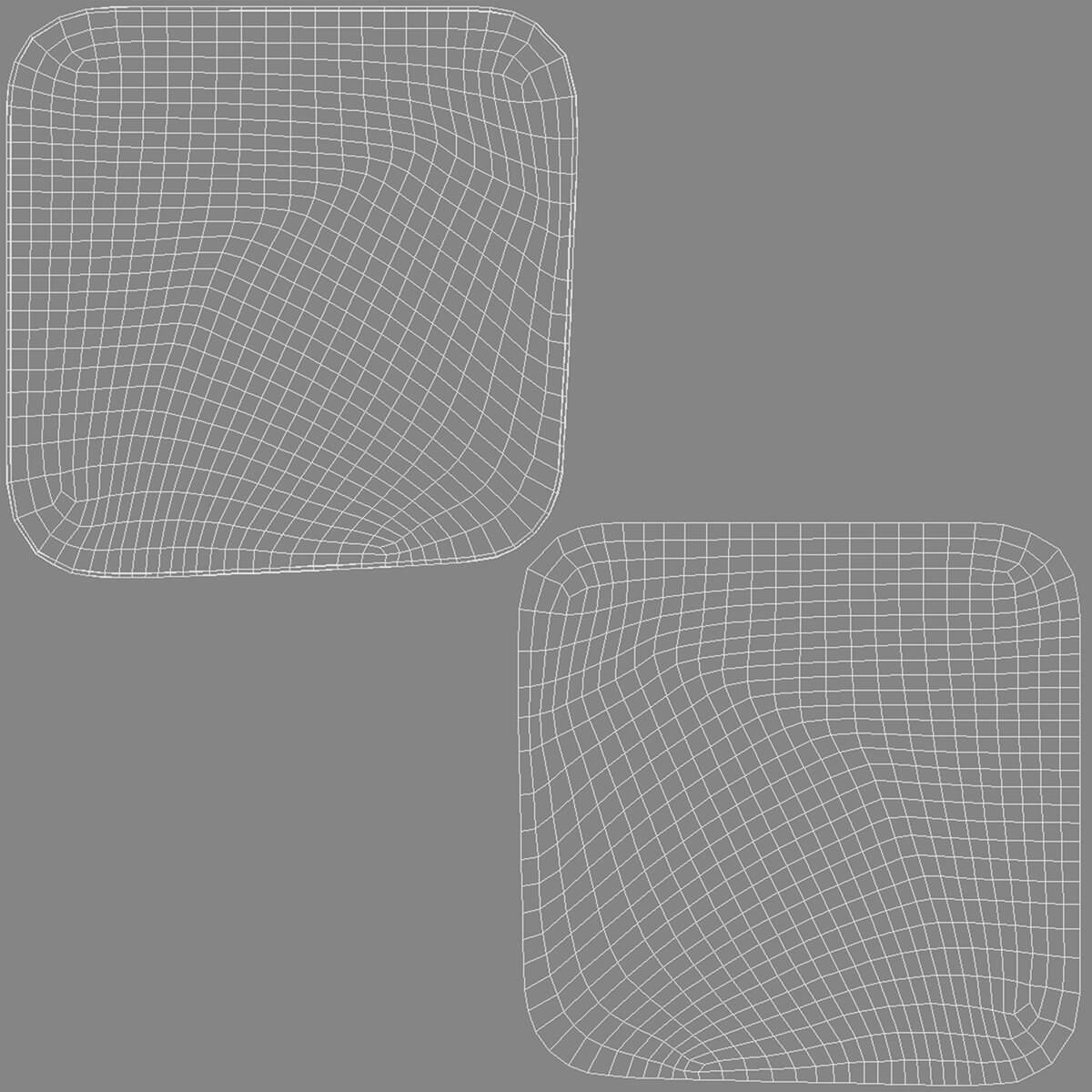 Two White Square Stickers - Curled Corners 3D Model by rebrandy