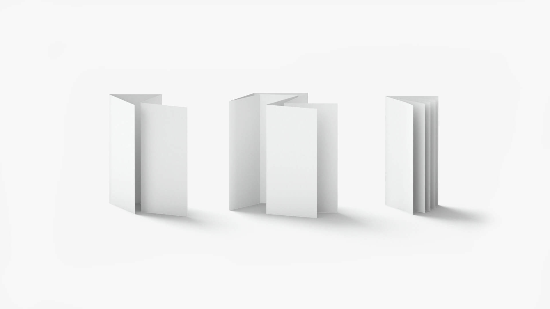 12 White Flyers and Booklets Set - 3D Model by rebrandy