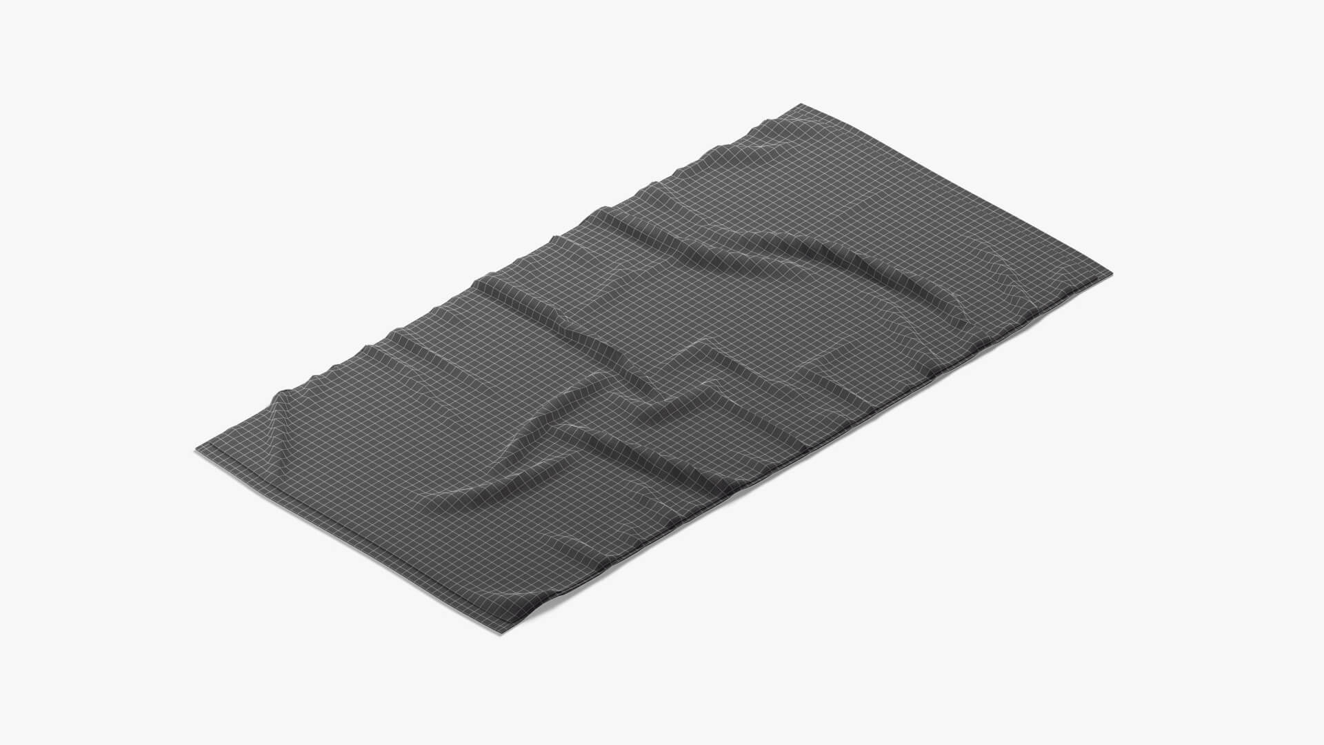 Bath Towel - Crumpled 3D Model by rebrandy
