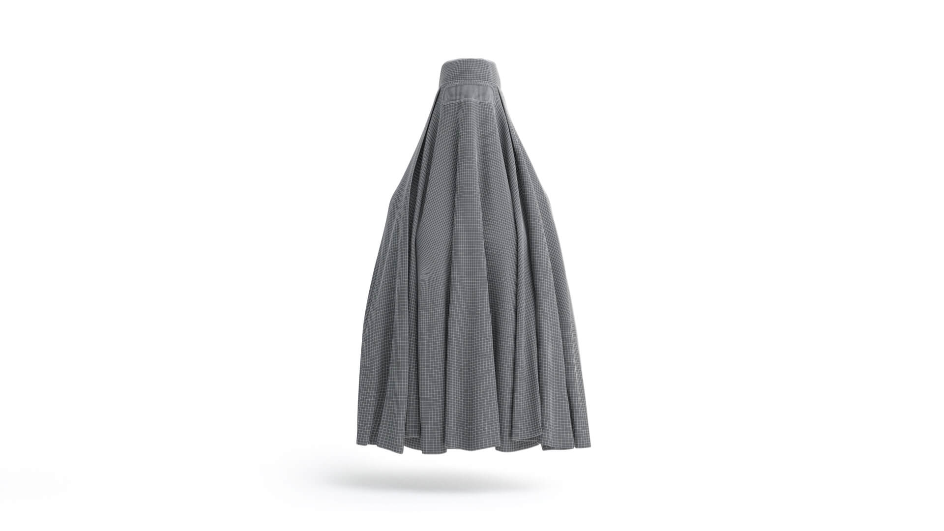 White Burqa - Muslim Traditional Woman Outer Hijab 3D Model by rebrandy