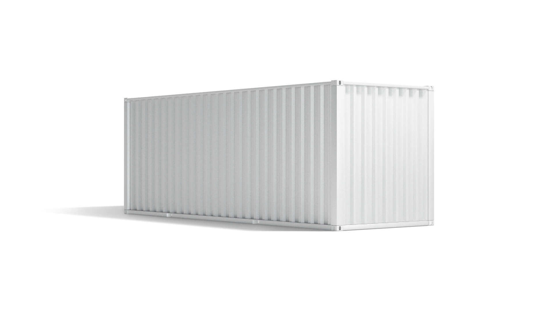 White Cargo Container - Shipping Steel Box 3D Model by rebrandy