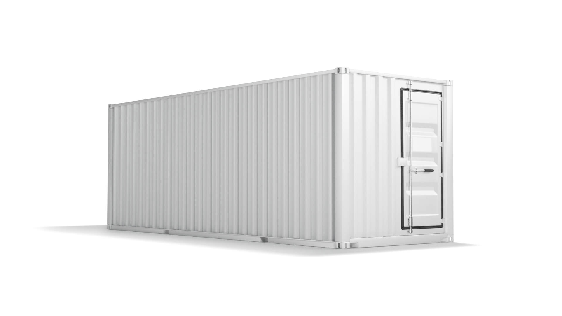 White Cargo Container - Shipping Steel Box 3D Model by rebrandy