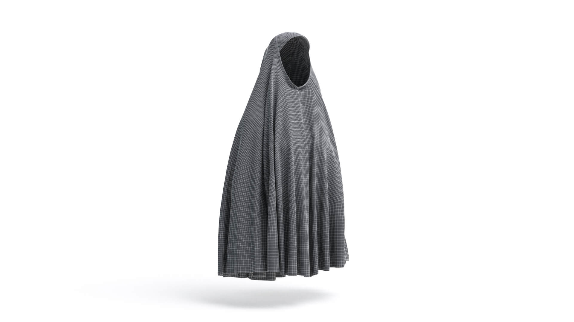White Chador - Muslim Traditional Woman Outer Garment 3D Model by rebrandy