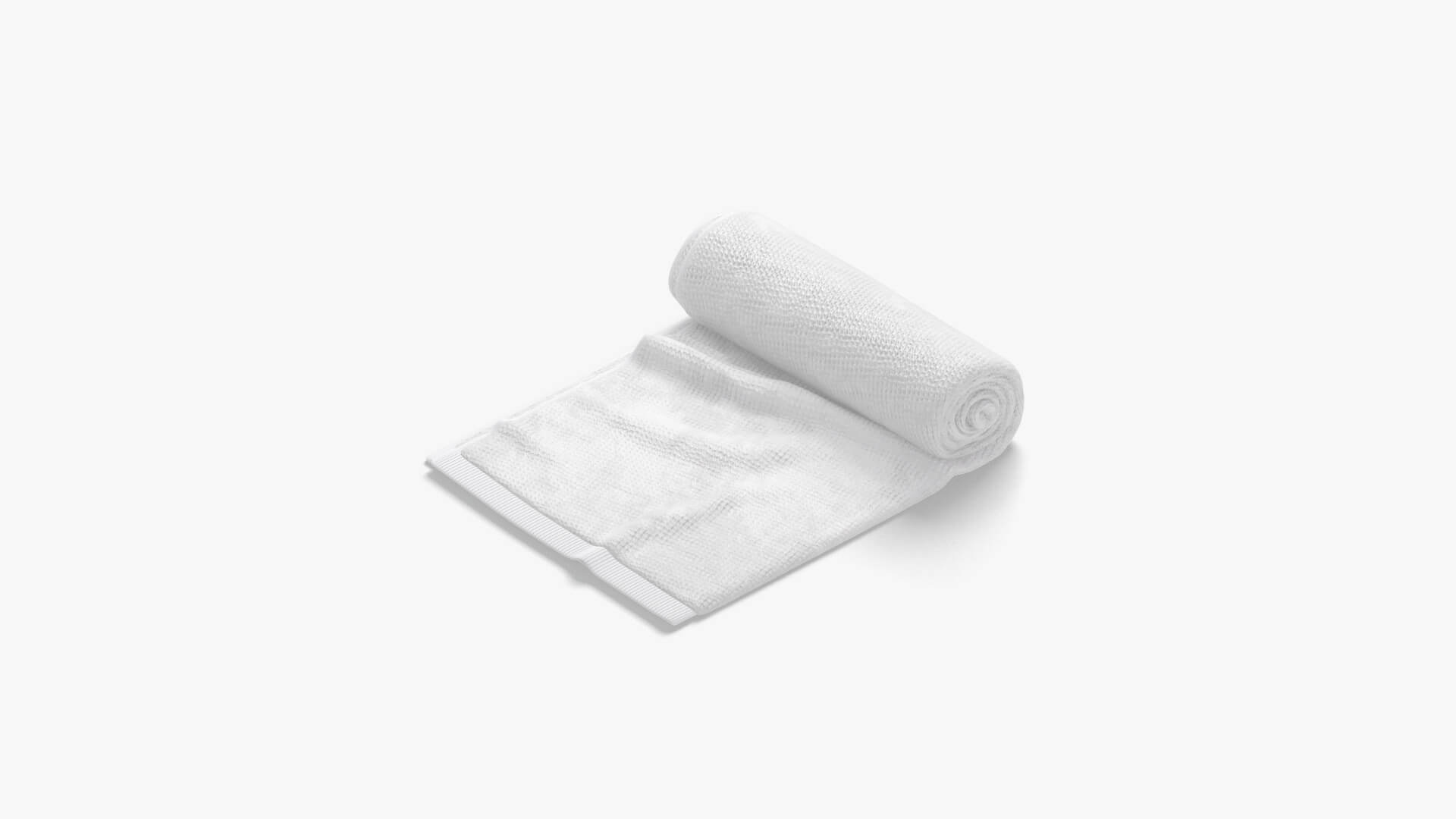 Folded and Rolled Bath Towels - 3D Model by rebrandy