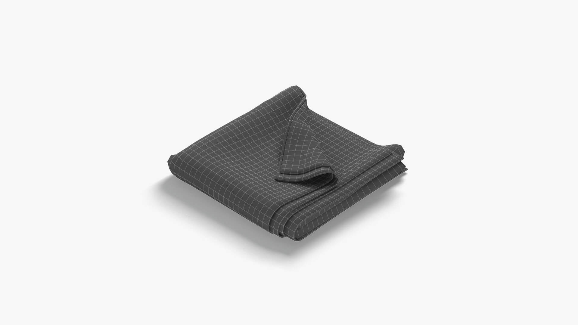 Folded Bath Towel - 3D Model by rebrandy