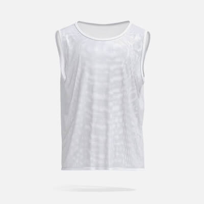 White Football Team Practice Vest - Sports Bib for Uniform 3D Model by ...