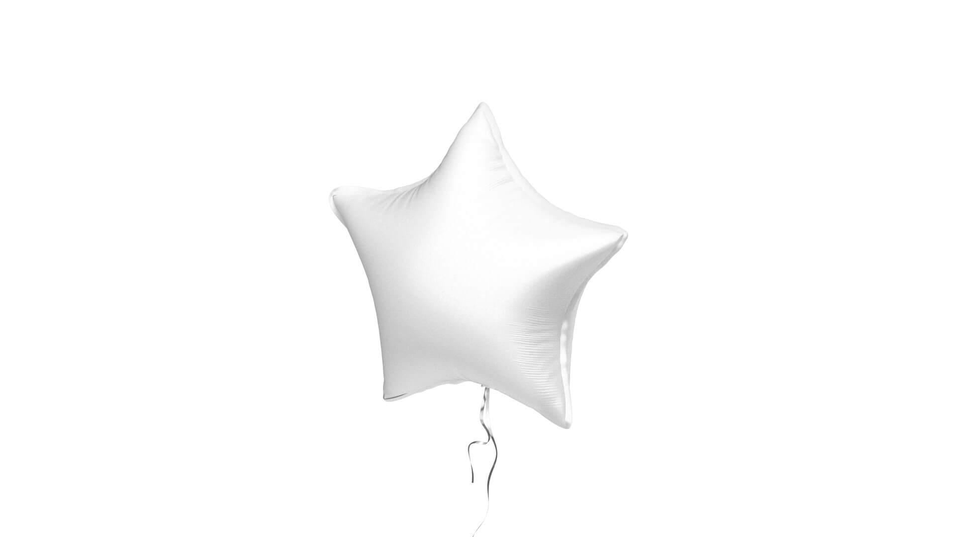 White Helium Balloons Set 9 Foil Gift Balloon Shapes - 3D Model by rebrandy