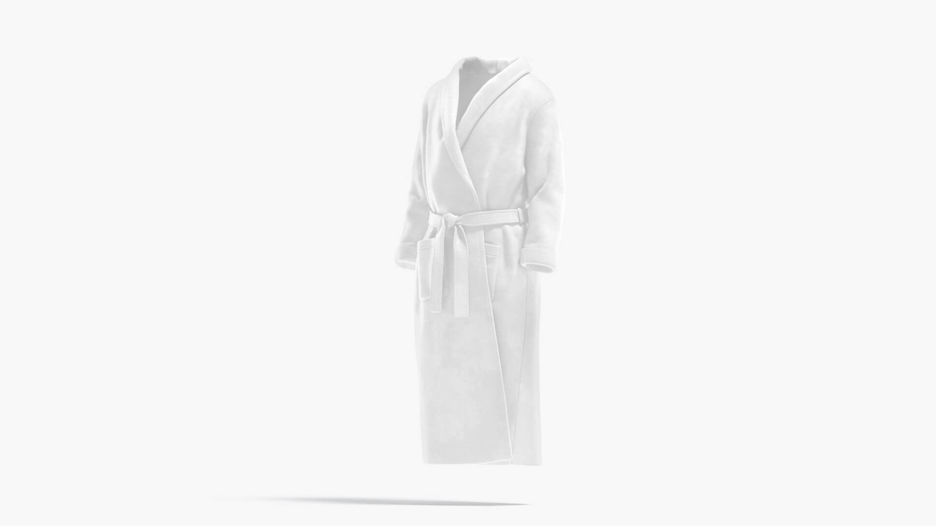 White Hotel Bathrobe - 3D Model by rebrandy