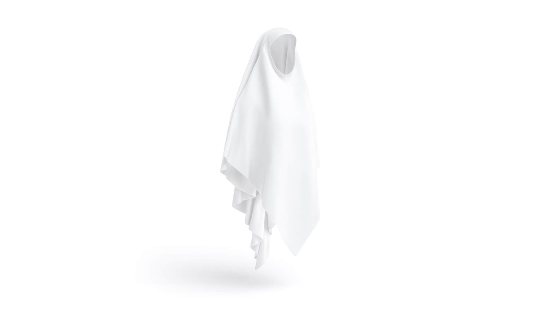 White Khimar - Muslim Traditional Woman Jilbab 3D Model by rebrandy