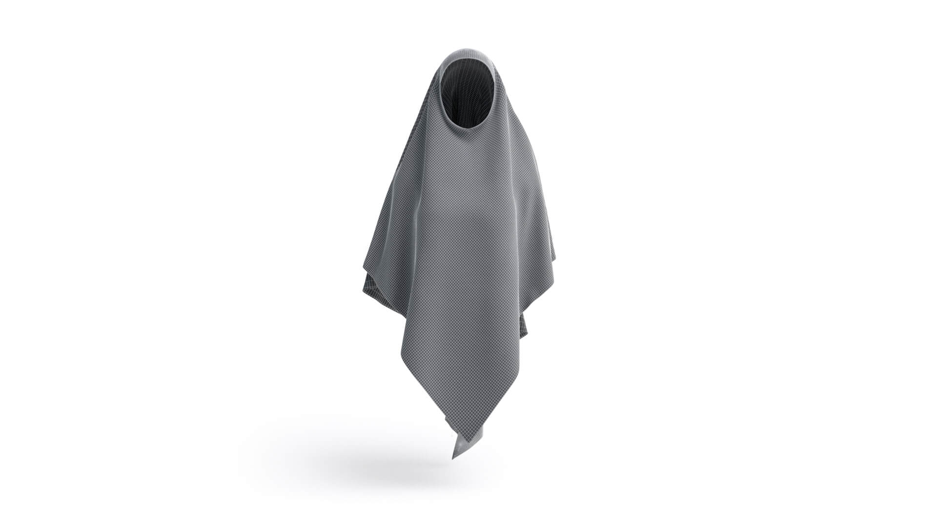 White Khimar - Muslim Traditional Woman Jilbab 3D Model by rebrandy